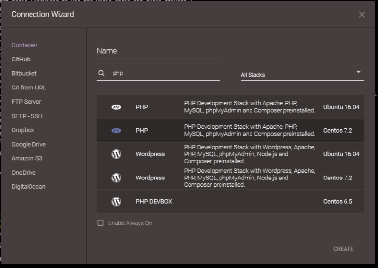 CodeAnywhere Laravel Php Container Setup - Francesco Pantisano
